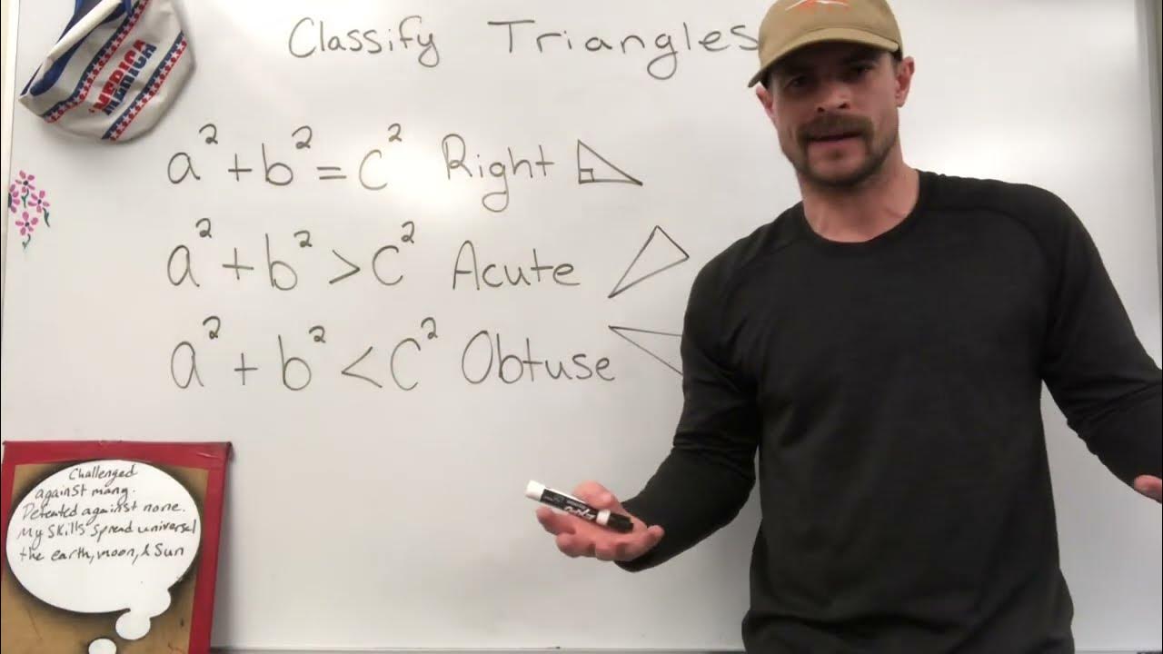 Pythagorean Theorem To Classify A Triangle - YouTube