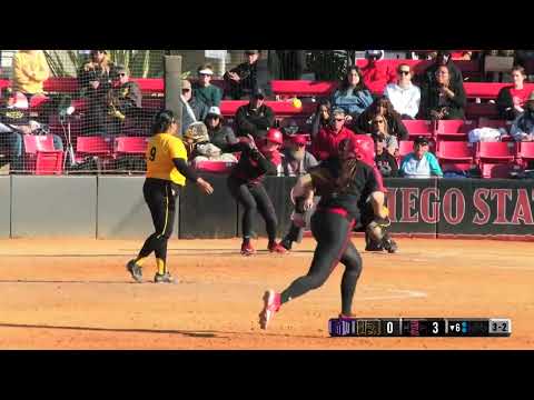 SDSU SOFTBALL: AZTECS 5, LONG BEACH STATE 0 - YouTube
