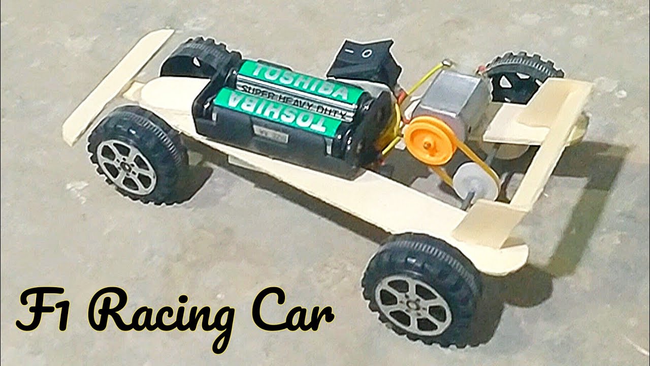 how to make F1 car at home with DC Motor | diy electric car - YouTube