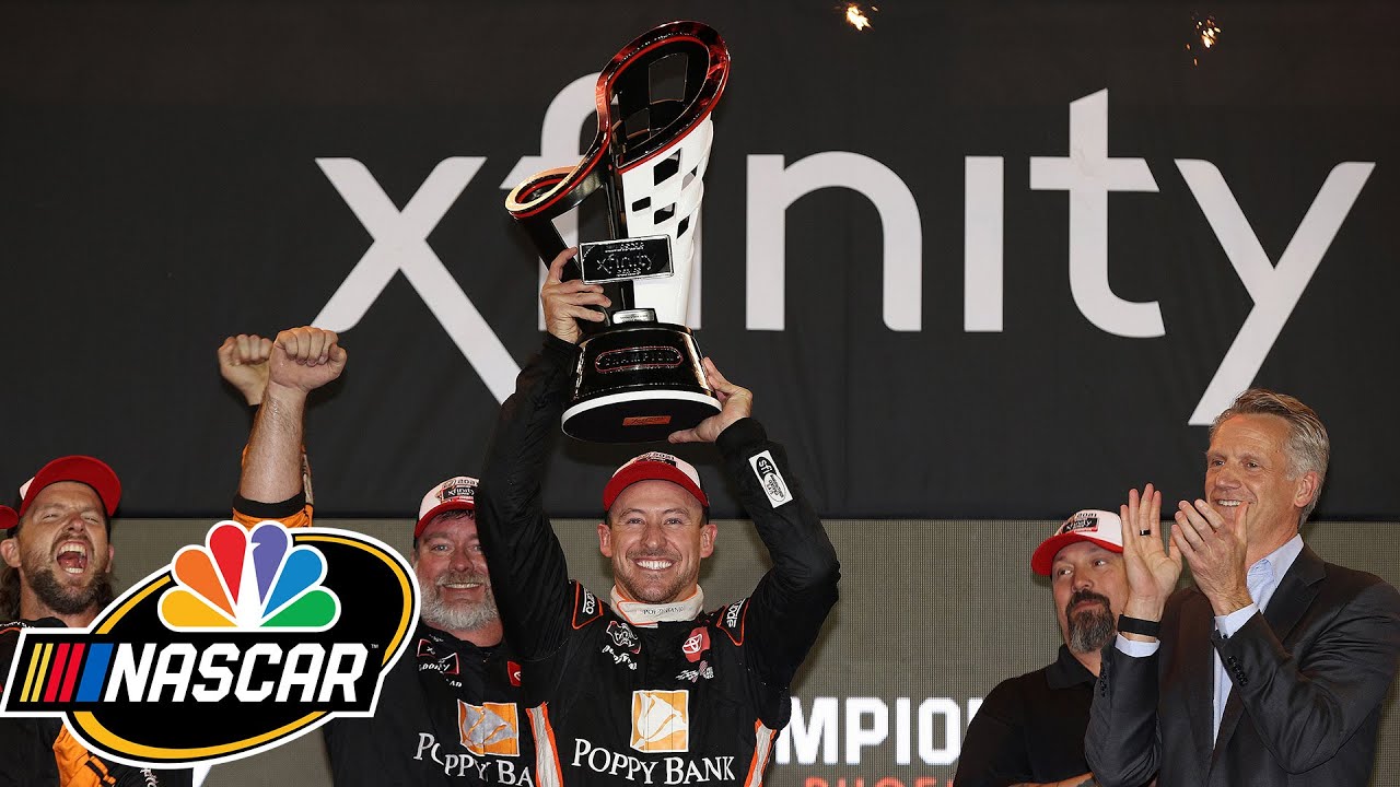 Daniel Hemric celebrates in victory lane, receives NASCAR Xfinity ...