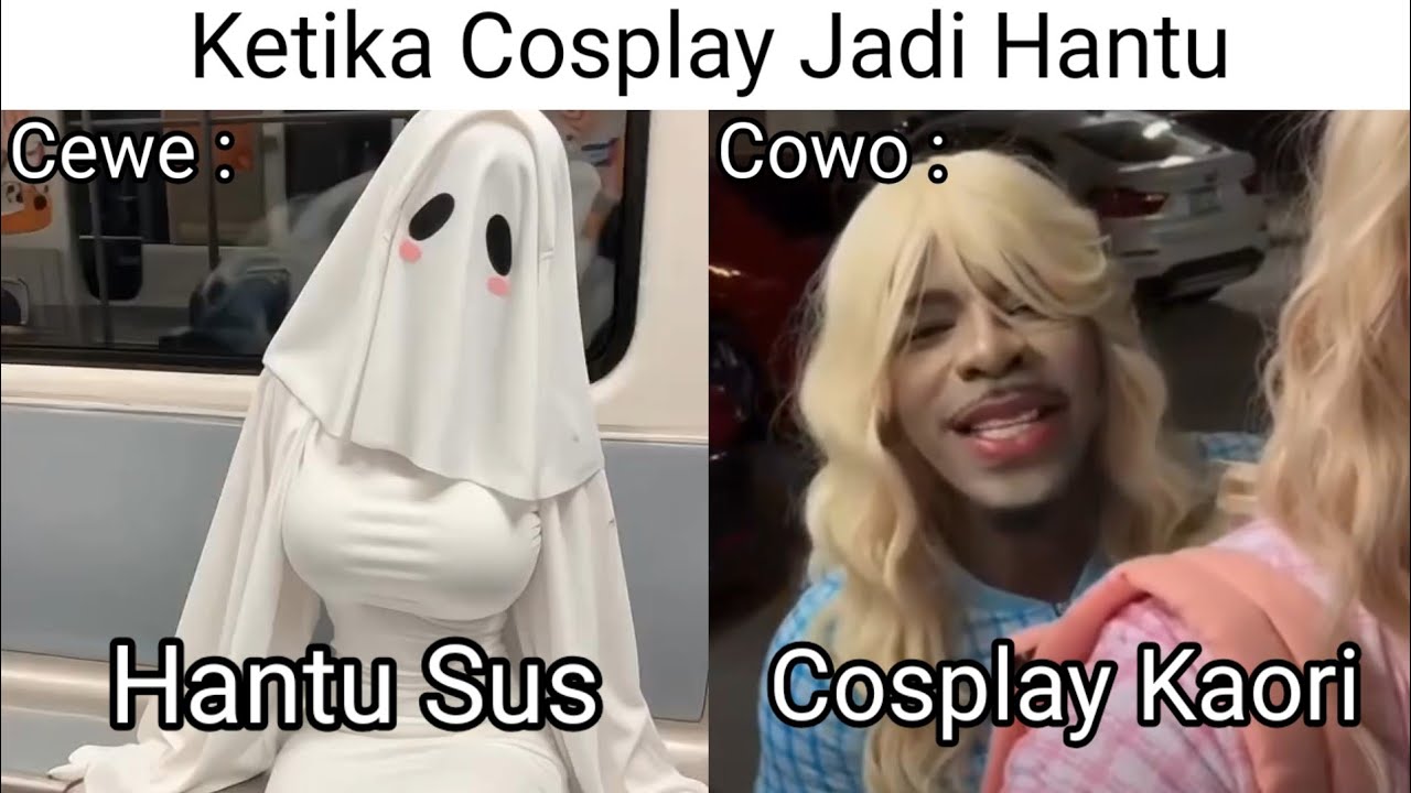 Cewe VS Cowo Ketika Cosplay Hantu, Bang Rusdi Cosplay Kaori - YouTube