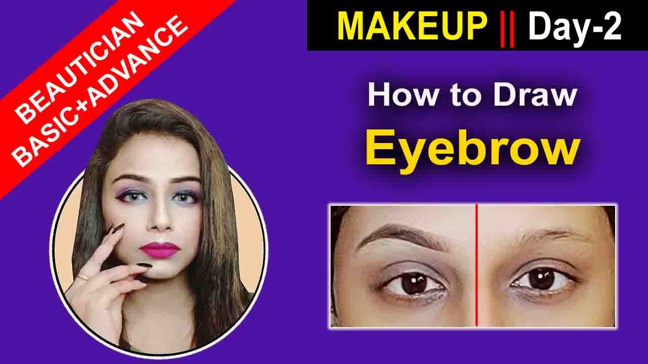How to draw Eyebrows for beginners / eyebrow tutorial / Basic to ...