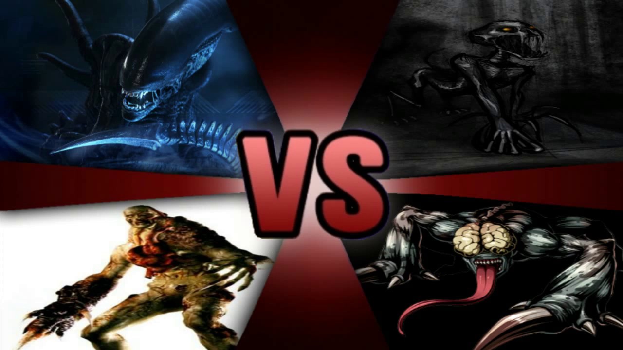 Alien Vs The Rake Vs Proto-Tyrant Vs Licker - YouTube