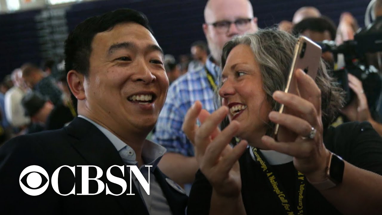 Andrew Yang opens two campaign offices in Iowa - YouTube