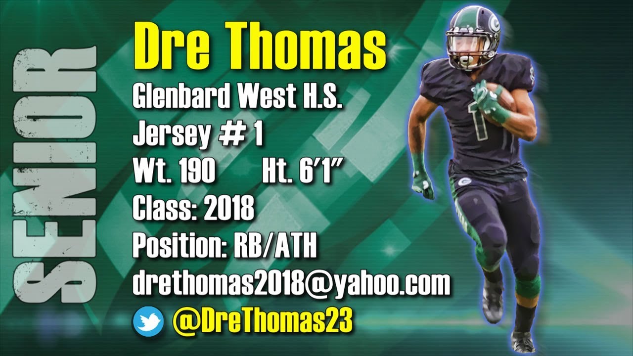 Dre Thomas 2018 RB/ATH Senior Season Highlights - YouTube