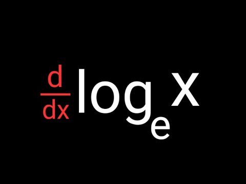 Derivative of logx to base e - logarithmic function - YouTube