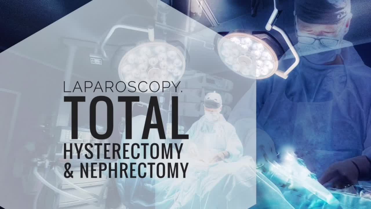 Laparoscopy. Total hysterectomy & nephrectomy - YouTube