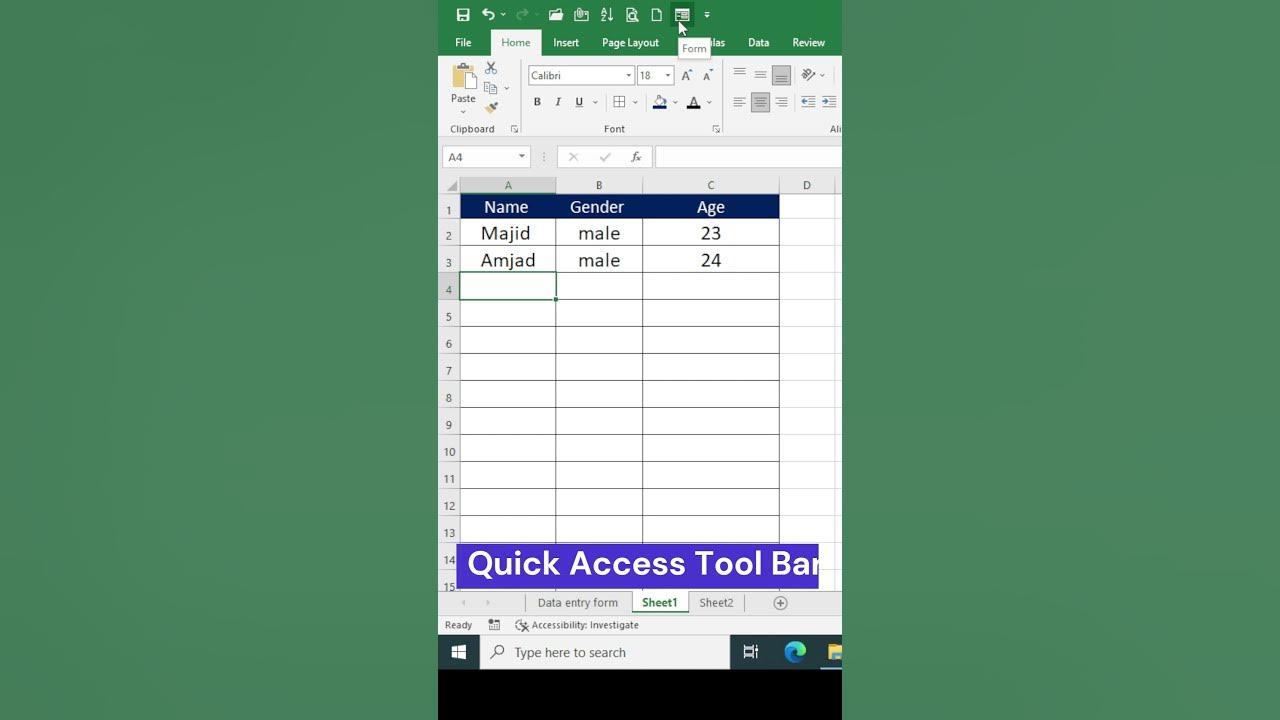 Excellent Excel Data Entry Trick Automatic Data Entry Form In Ms Excel Exceltutorial Youtube 6834