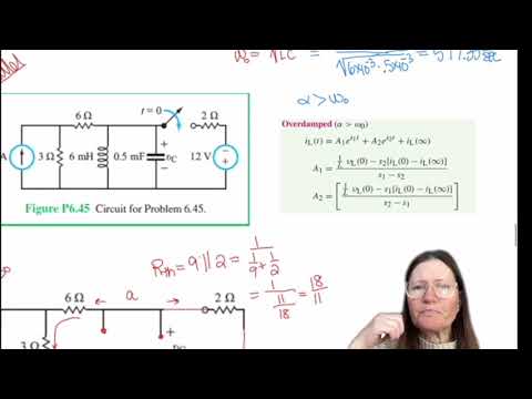 ECE 2200 2210 Lecture 23 Parallel Overdamped Second Order Example - YouTube
