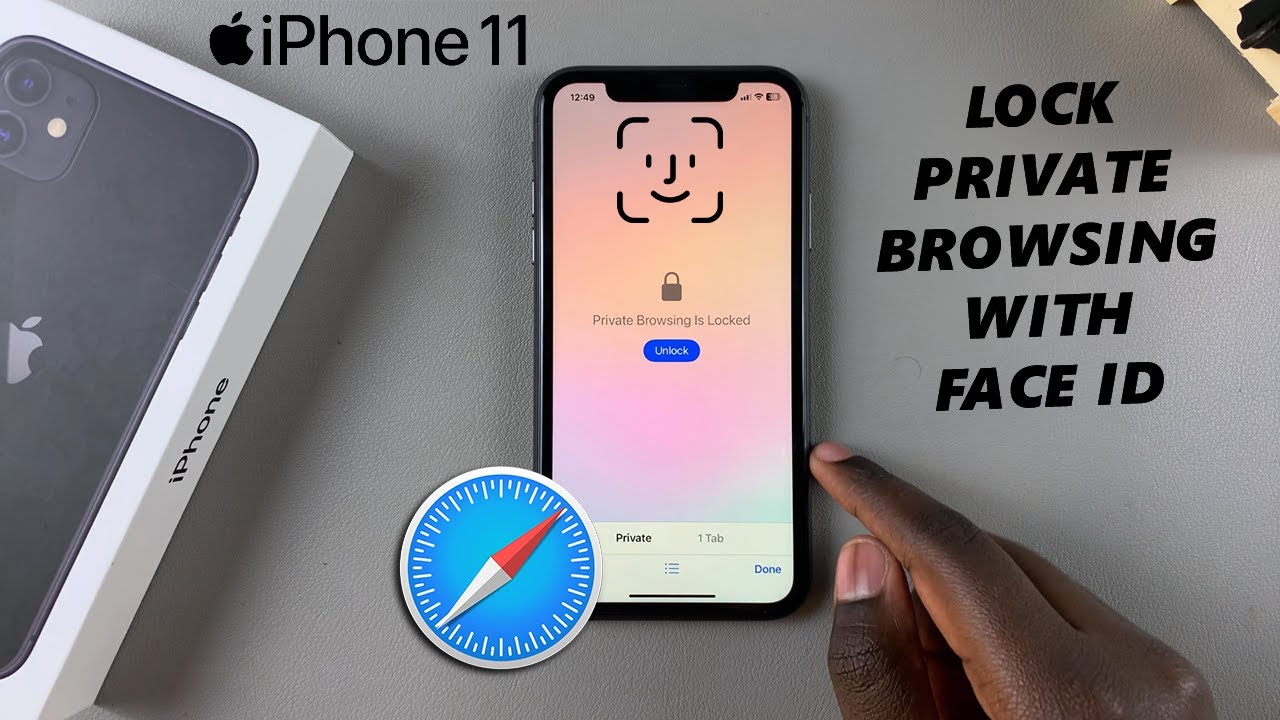 How To Enable Face ID For Private Browsing In Safari On iPhone 11 - YouTube