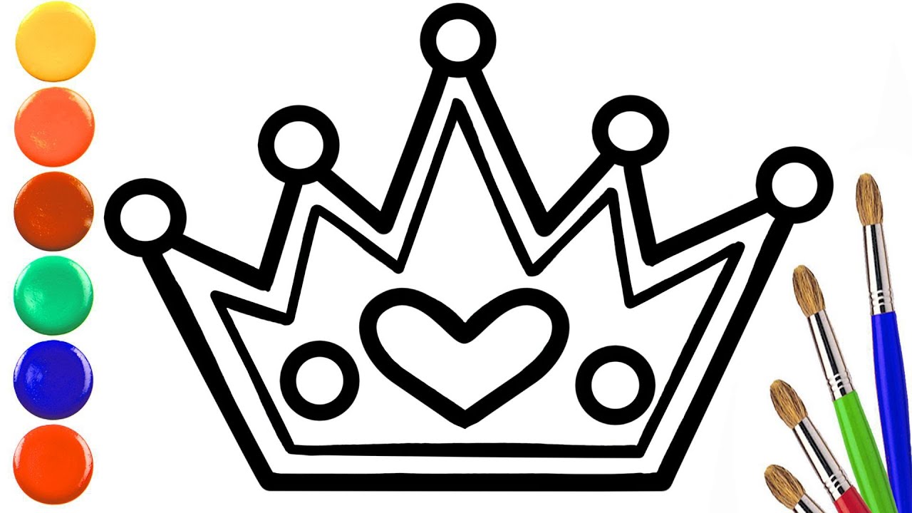 Cara menggambar mahkota kerajaan untuk anak-anak/How to draw a royal ...