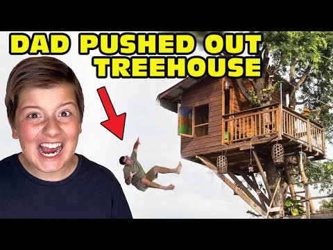 Kid Temper Tantrum Pushes Dad Out Of Treehouse! - Grounded!