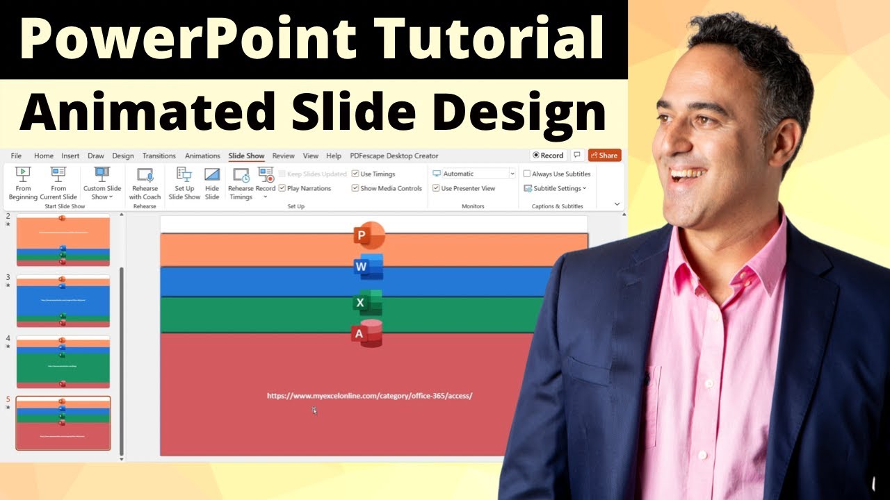 PowerPoint Animation Slide Design Tutorial 2023 - YouTube