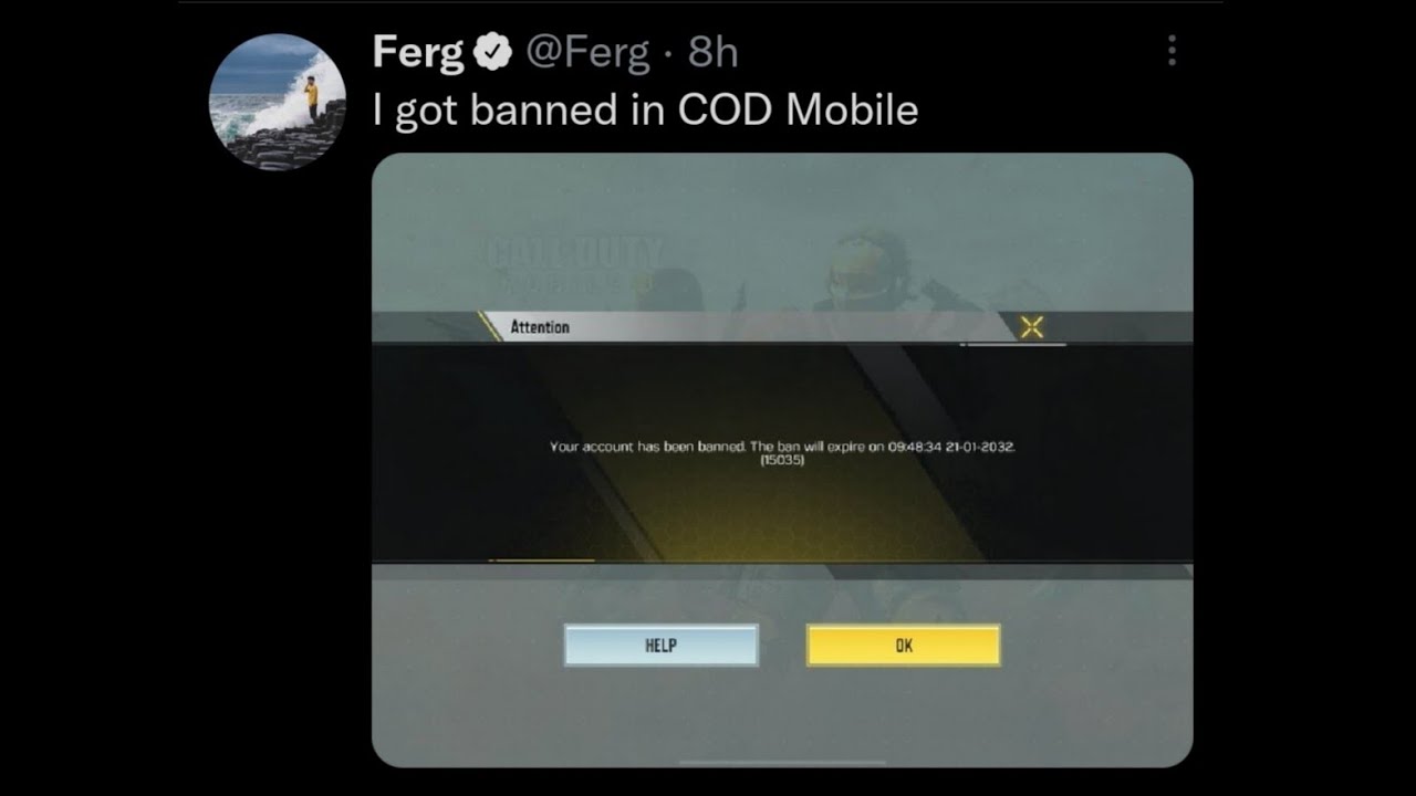 IFERG GOT BANNED IN COD MOBILE - YouTube