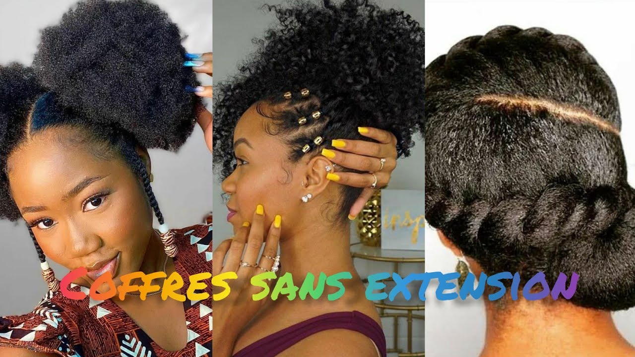 🍒Magnifiques coiffures pour cheveux naturel 🤩🤩🍒 - YouTube