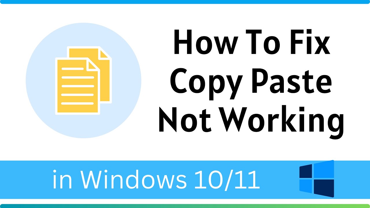 How To Fix Copy Paste Not Working in Windows PC or Laptop - YouTube