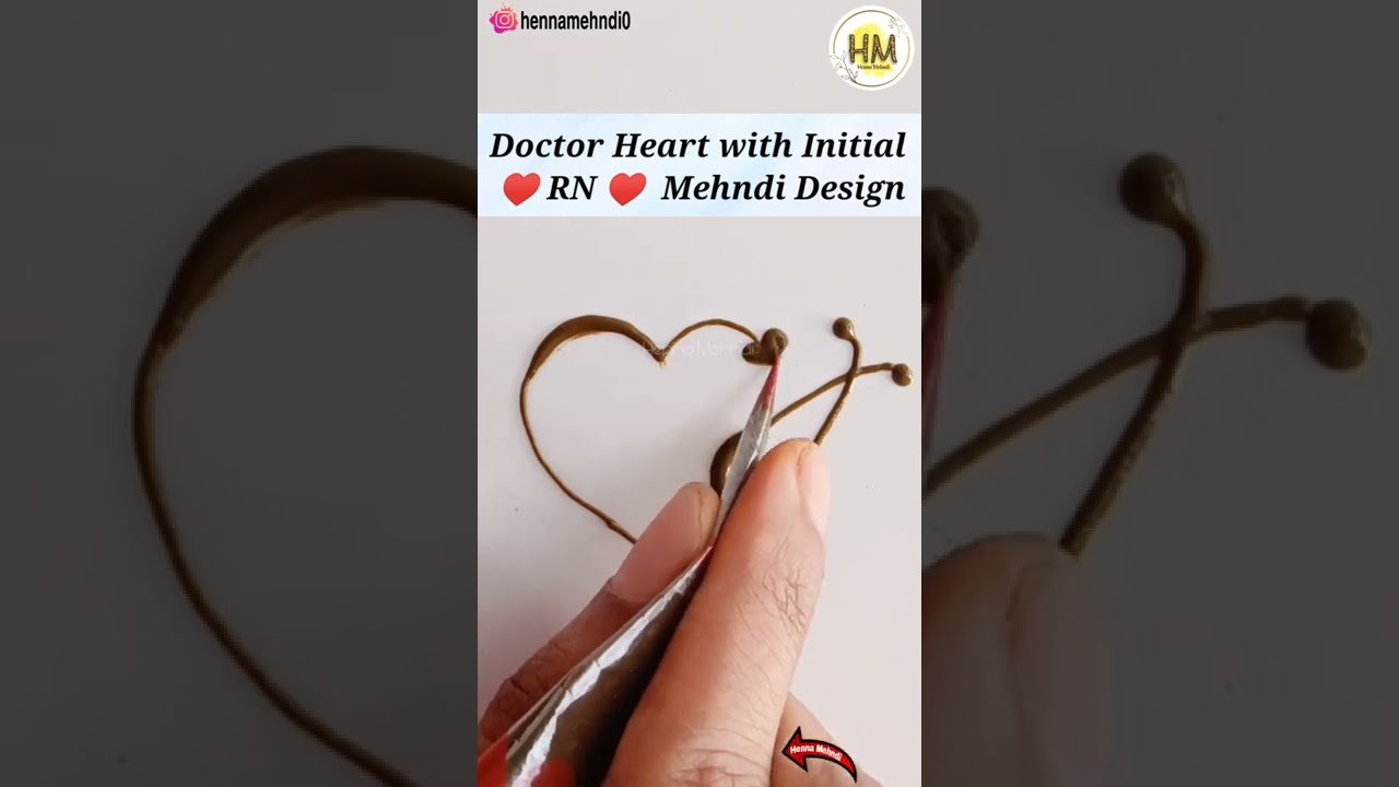 Doctor Heart Mehndi Design - YouTube