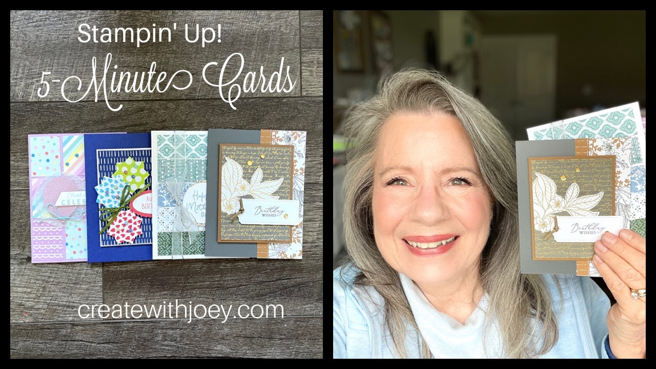 Stampin' Up! 5-Minute Cards Using Paper Scraps! - YouTube