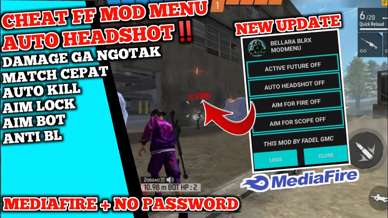 𝗖𝗛𝗘𝗔𝗧 𝗙𝗙 𝗠𝗢𝗗 𝗠𝗘𝗡𝗨 𝗧𝗘𝗥𝗕𝗔𝗥𝗨 𝟮𝟬𝟮𝟯, 𝗔𝗨𝗧𝗢 𝗛𝗘𝗔𝗗𝗦𝗛𝗢𝗧, 𝗔𝗨𝗧𝗢 𝗞𝗜𝗟𝗟, 𝗡𝗢 𝗙𝗖, 𝗡𝗢 ...