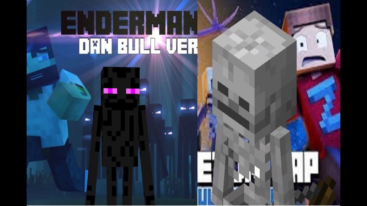 Minecraft mobs react to: Dan Bull raps (Enderman,Skeleton raps) - YouTube