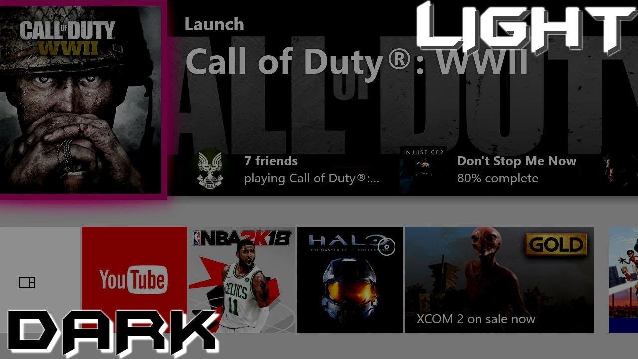 XBOX ONE DARK AND LIGHT MODE! - YouTube