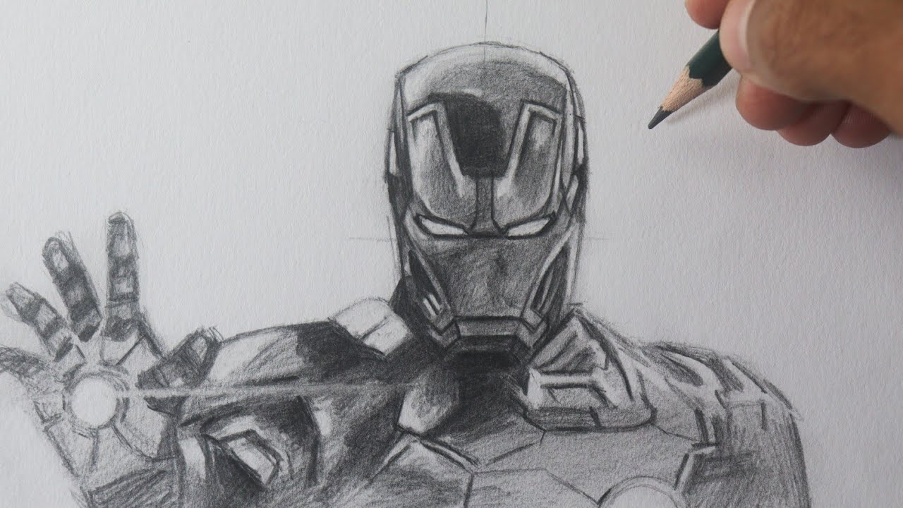 Como desenhar o Homem de Ferro PASSO A PASSO narrado - YouTube