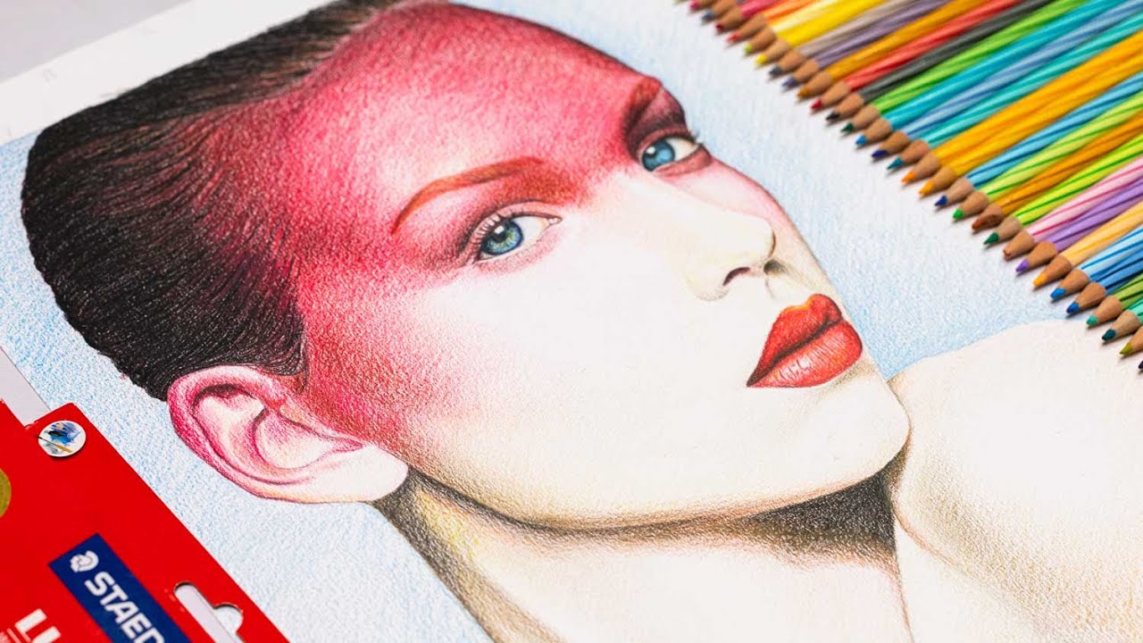 HOW TO USE COLORED PENCIL - Guide for Beginners | Realistic Portrait drawing | Artography Studio ...