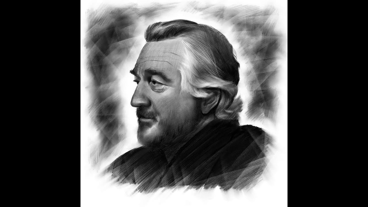로버트 드 니로 그리기 - Drawing Robert De Niro on ipad pro - YouTube