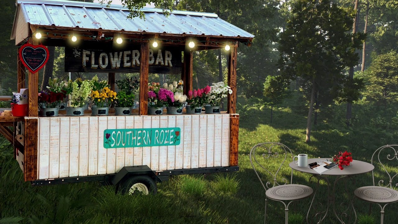 Flower shop ambience 🌷| Flower truck | Fresh from farm | Birds sounds ...