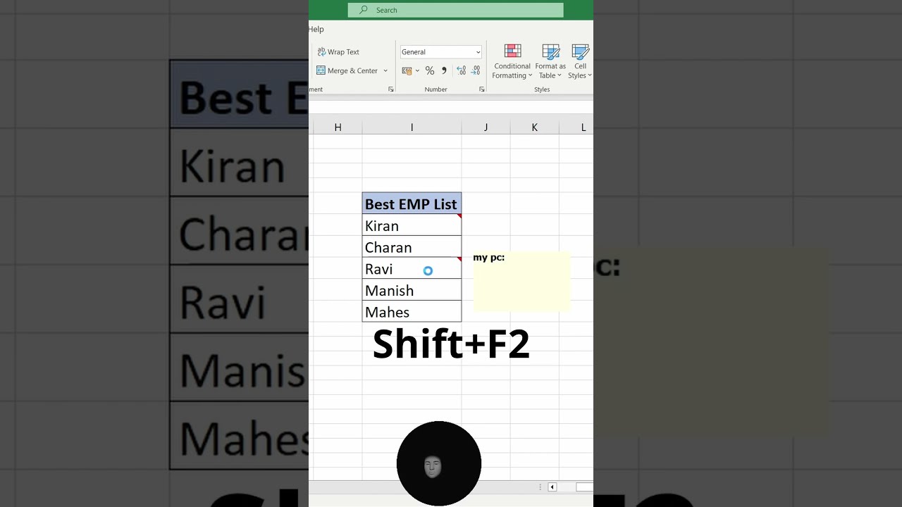 Add Note To A Cell Excel Shortcut Trick shorts exceltricks Add Note To A Cell Excel Shortcut Trick shorts exceltricks