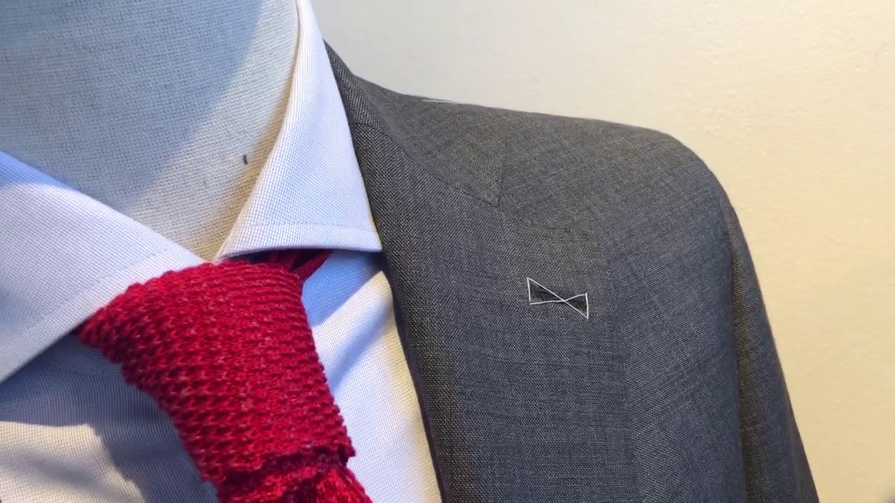 Dark Blue Pinpoint and Mid Grey Sharkskin by Tessuto Marzotto - YouTube