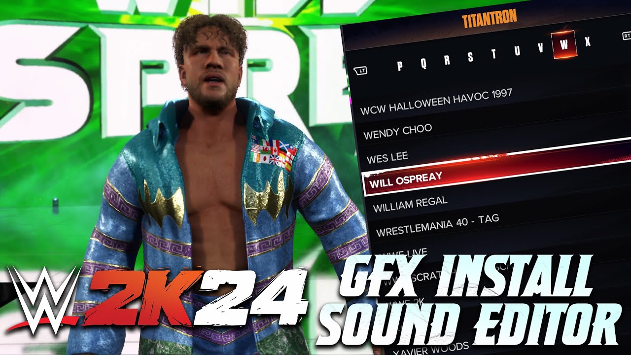 WWE2K24 Sound Editor and Install GFX|WWE2K24 Mods - YouTube