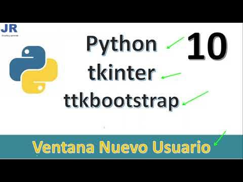 Aplicación Python-Tkinter Ventana Toplevel Nuevo Usuario - YouTube