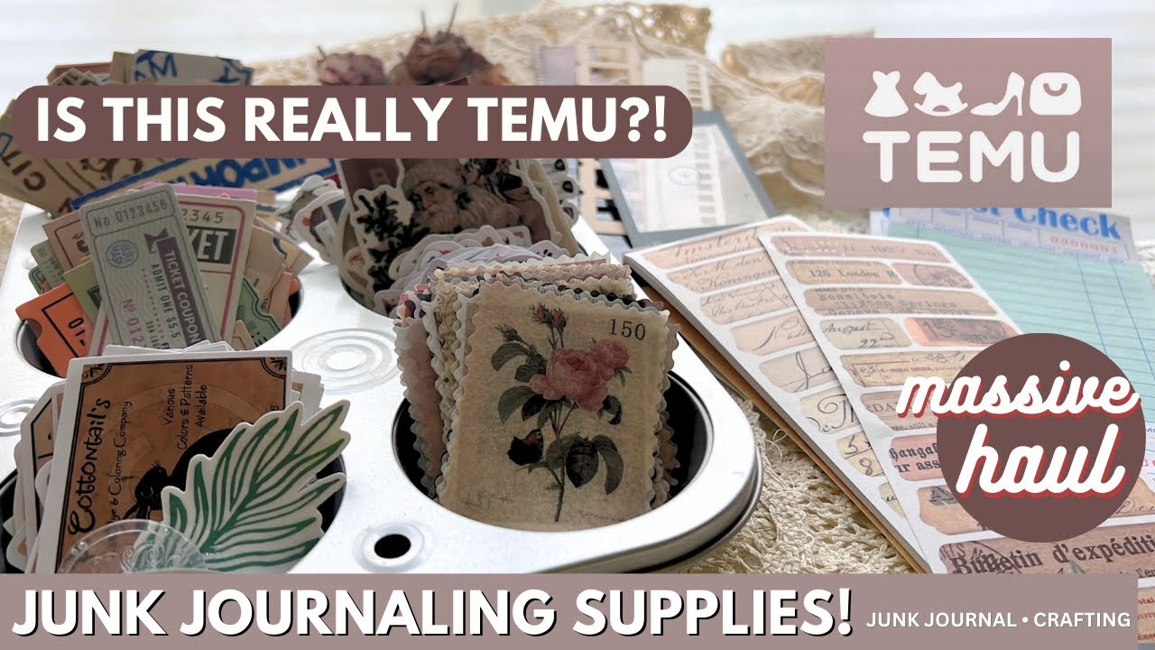 YOU GET WHAT YOU PAY FOR?! Temu Junk Journaling Supplies On A Tight ...