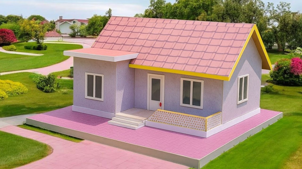 How to Make a Cardboard House | Small Easy DIY Miniature House for Kids Paccy Craft Cardboard ...