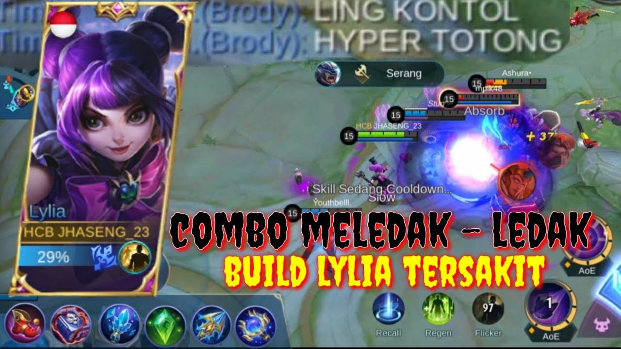 CARA COMBO SKILL LYLIA | BEST BUILD LYLIA #lylia #bestbuildlylia #lyliamlbb - YouTube