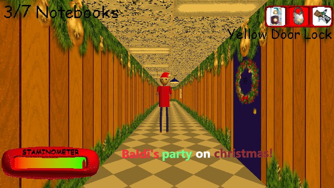 Baldi's party on christmas! (baldi's basics mod) - YouTube