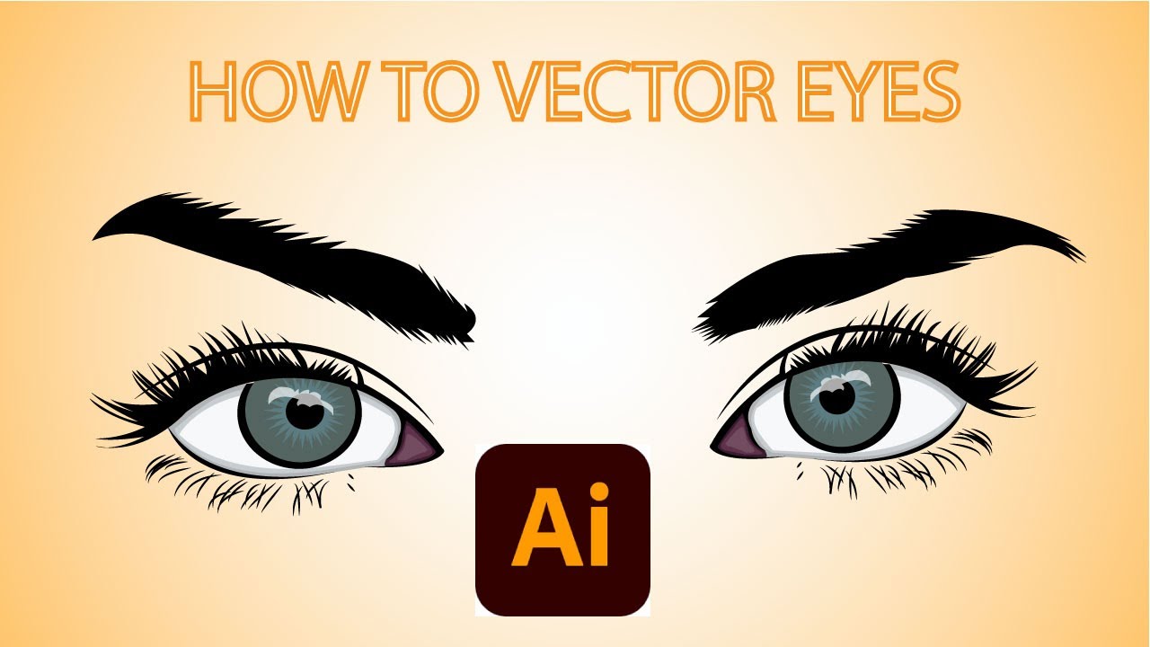 HOW TO VECTOR EYES IN ILLUSTRATOR - YouTube