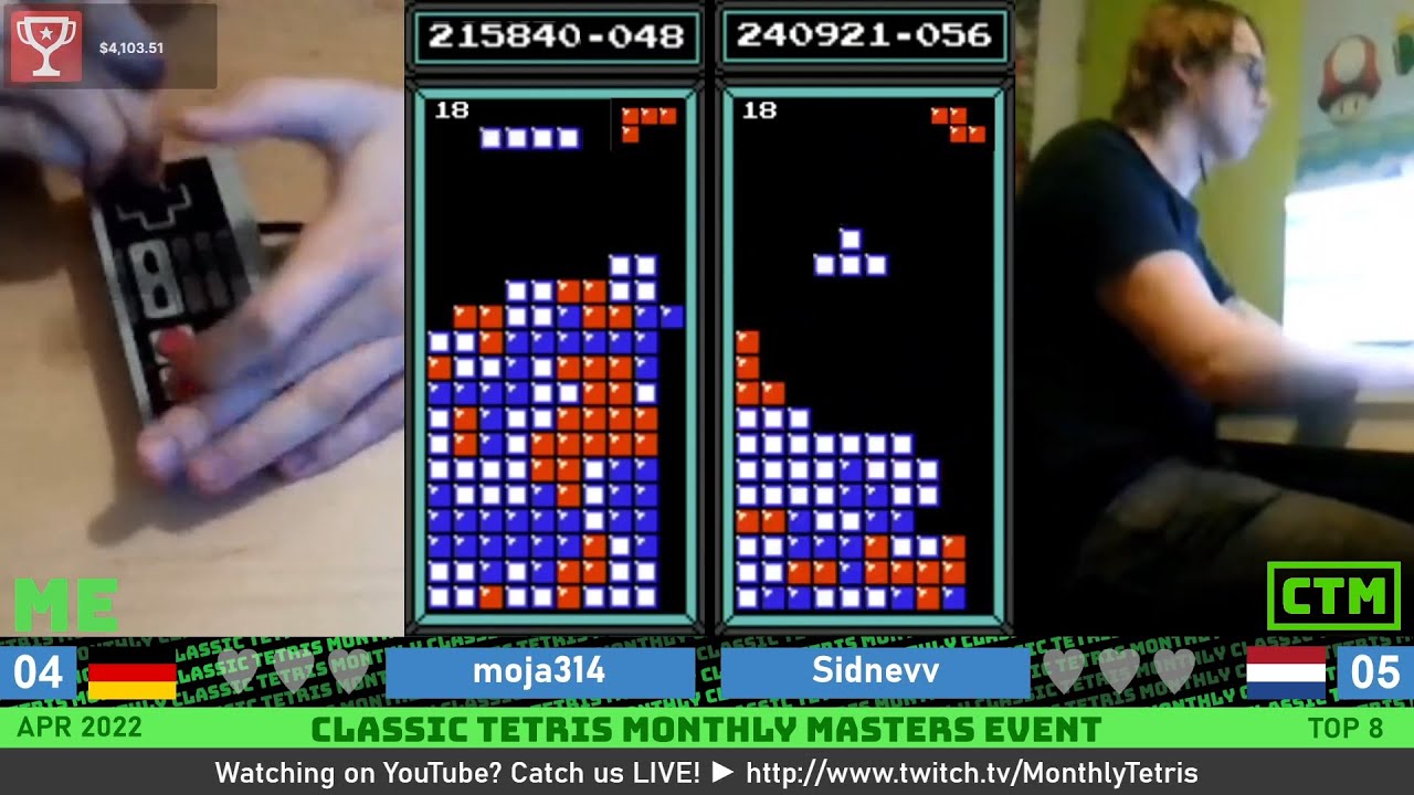 EUROPEAN SHOWDOWN! Moja Sidnev | Top 8 | Classic Tetris Monthly MEGA ...