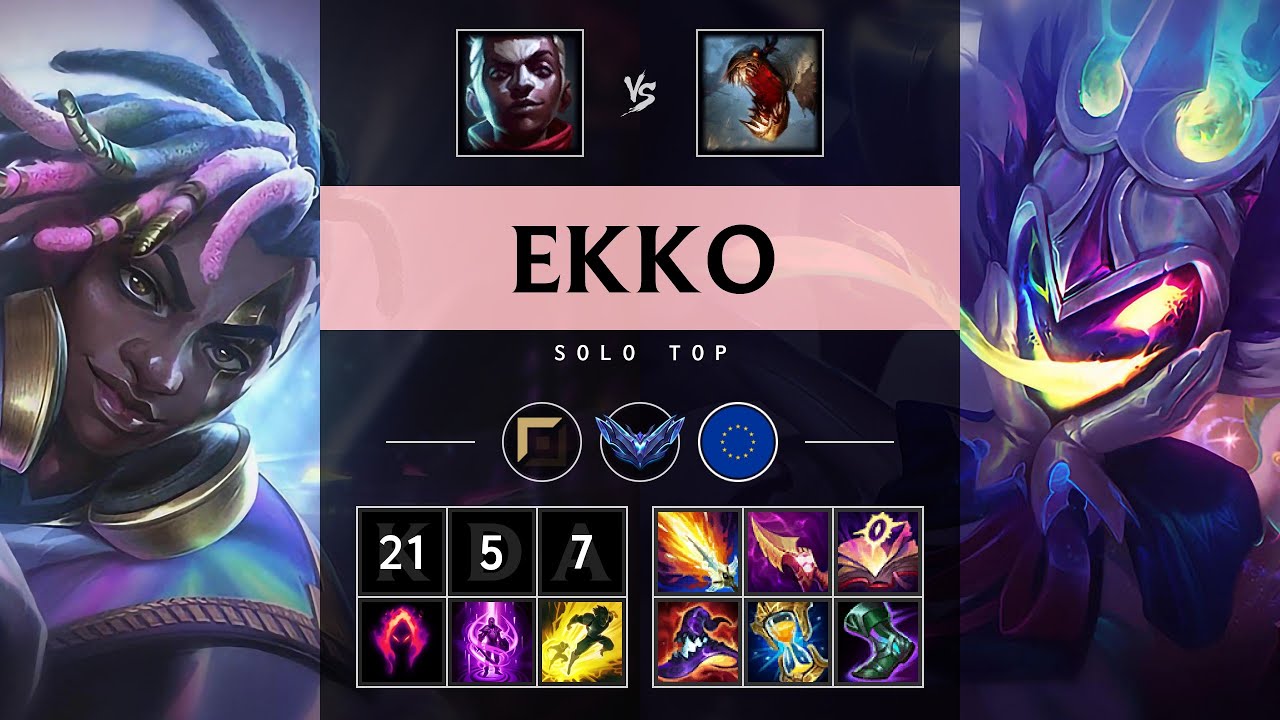 Ekko Top vs Fiddlesticks: Triple Kill, Godlike - EUW Diamond Patch 25 ...