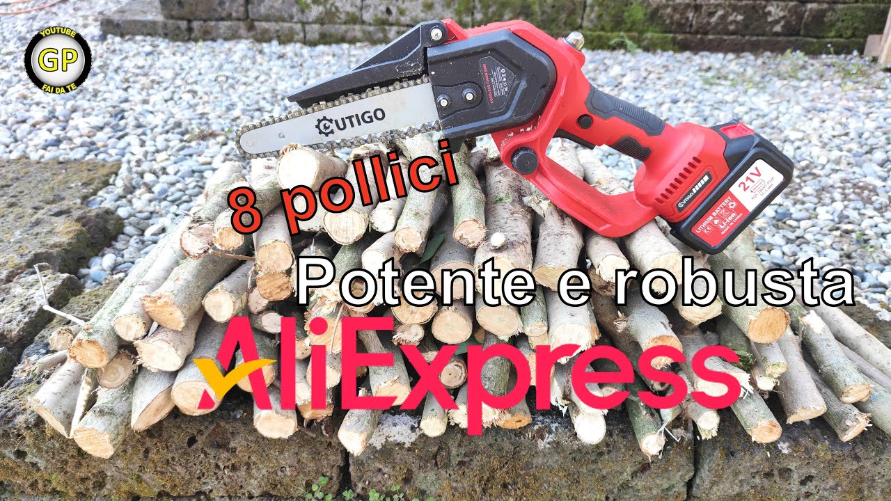 OUTIGO Electric Chainsaw 8" 21v 3000mah 2 Batteries + Spare Parts ...