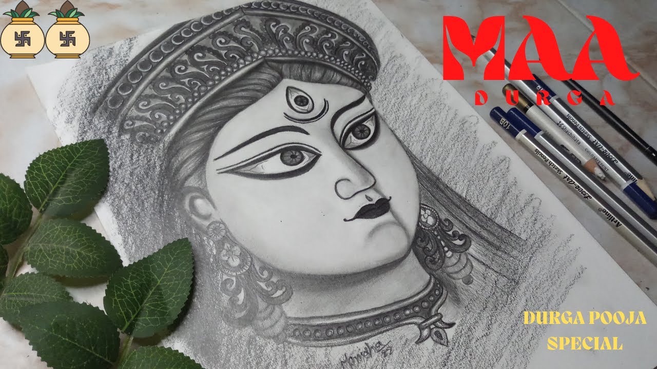 MAA DURGA Pencil Drawing\ Easy for Beginners \ DURGA POOJA ...