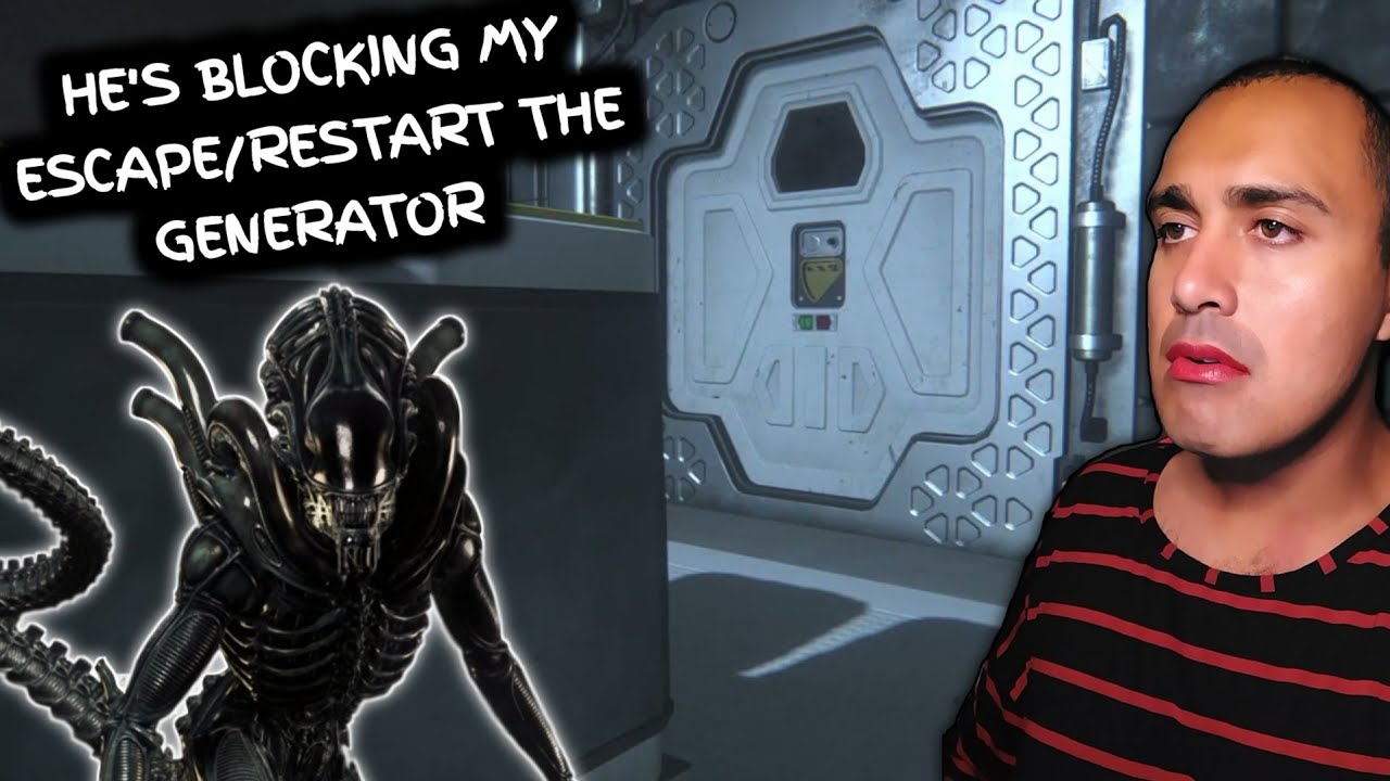 HE'S BLOCKING MY ESCAPE!! Alien Isolation Restart The Generator/Scary ...