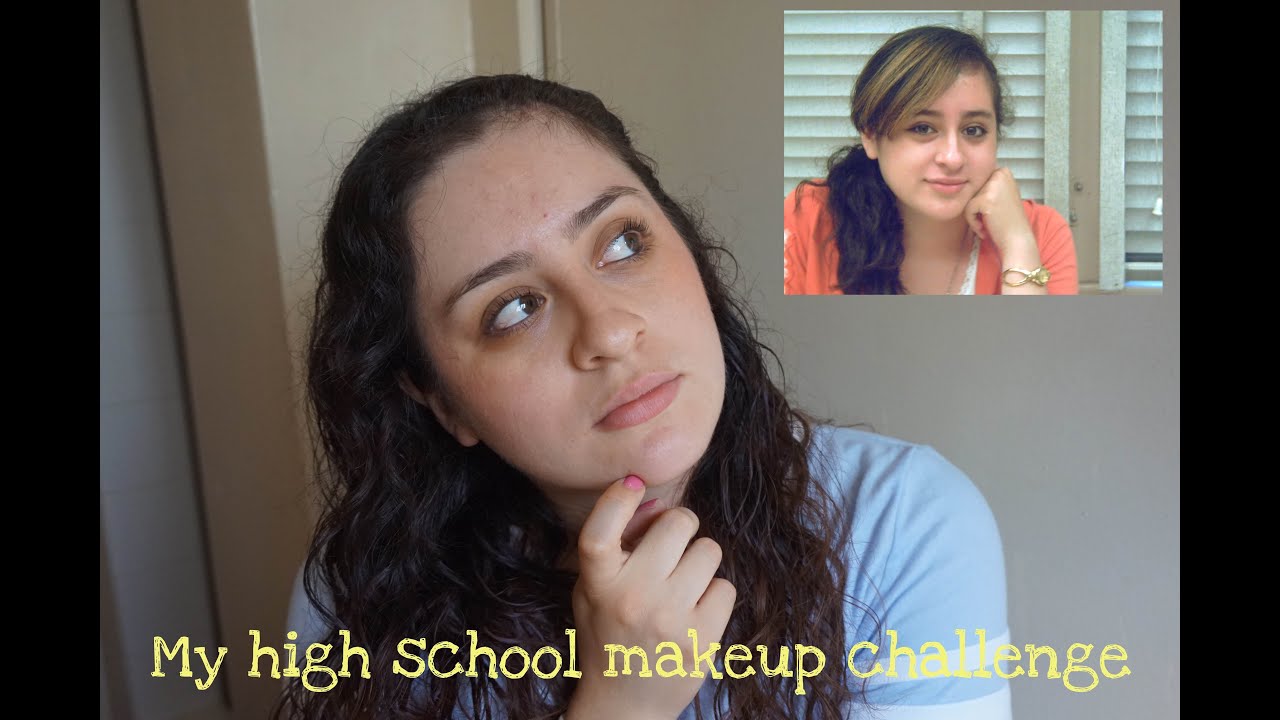 how I did my makeup in high school challenge - YouTube