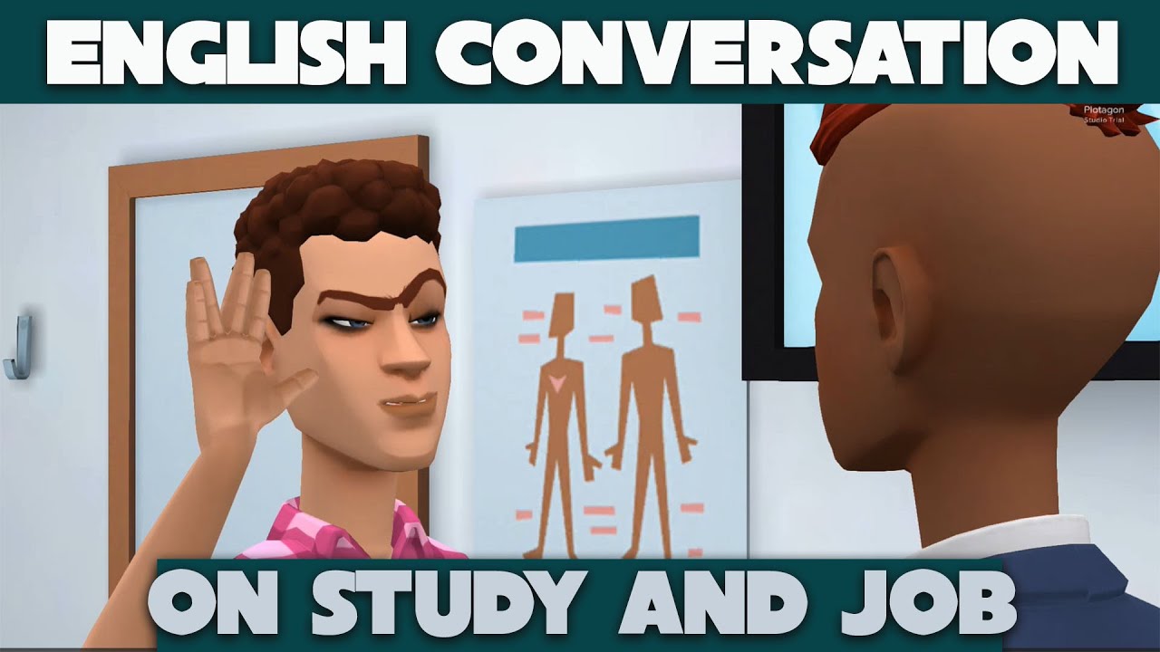 English conversation on study and job | Dialogue between two friends ...