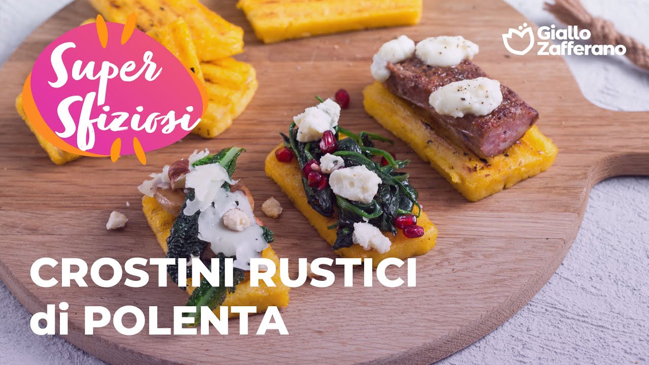 CROSTINI RUSTICI di POLENTA: 3 IDEE SUPER SFIZIOSE😍💛 - YouTube