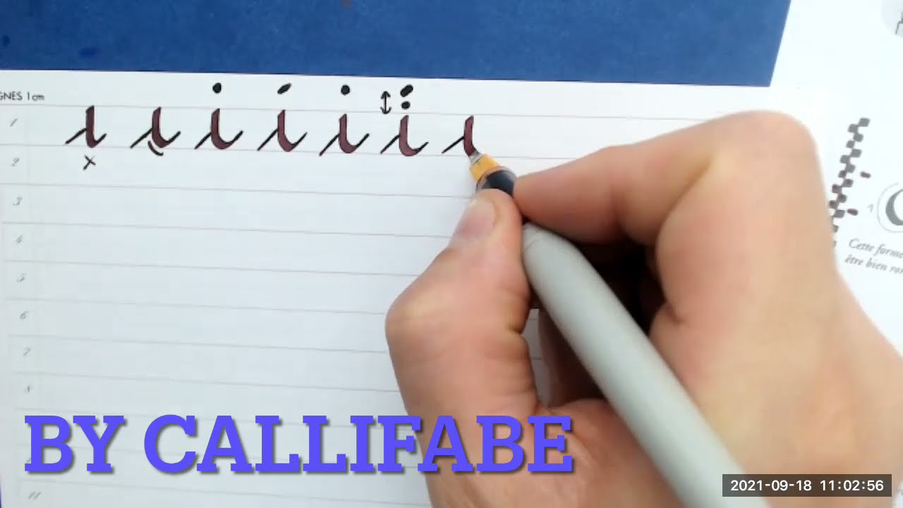 Calligraphie ️ L'écriture ronde 🖋 - YouTube