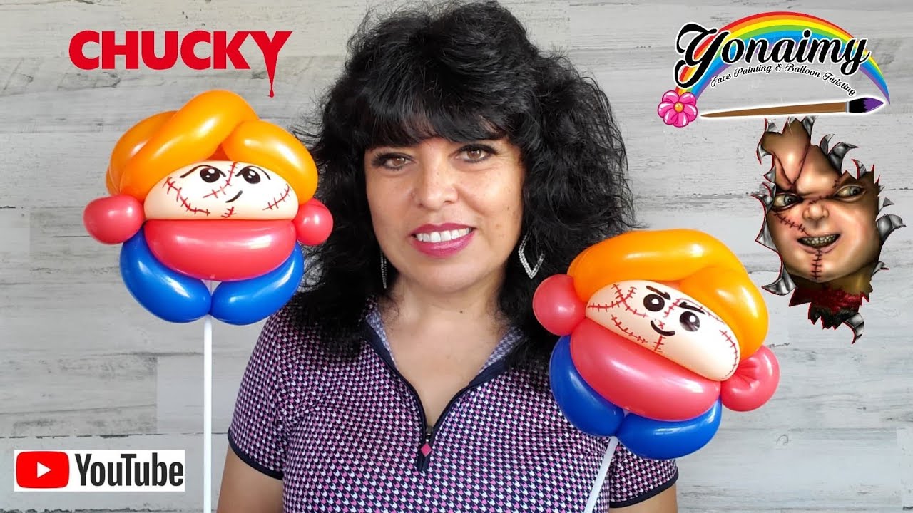HOW TO MAKE A CHUCKY BALLOON CHIBI .-COMO HACER A CHUCKY CON GLOBOS 260 ...