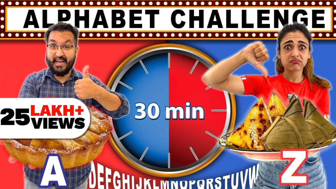 ALPHABETICAL Order FOOD CHALLENGE In Just 30 MINUTES 🔥 - YouTube