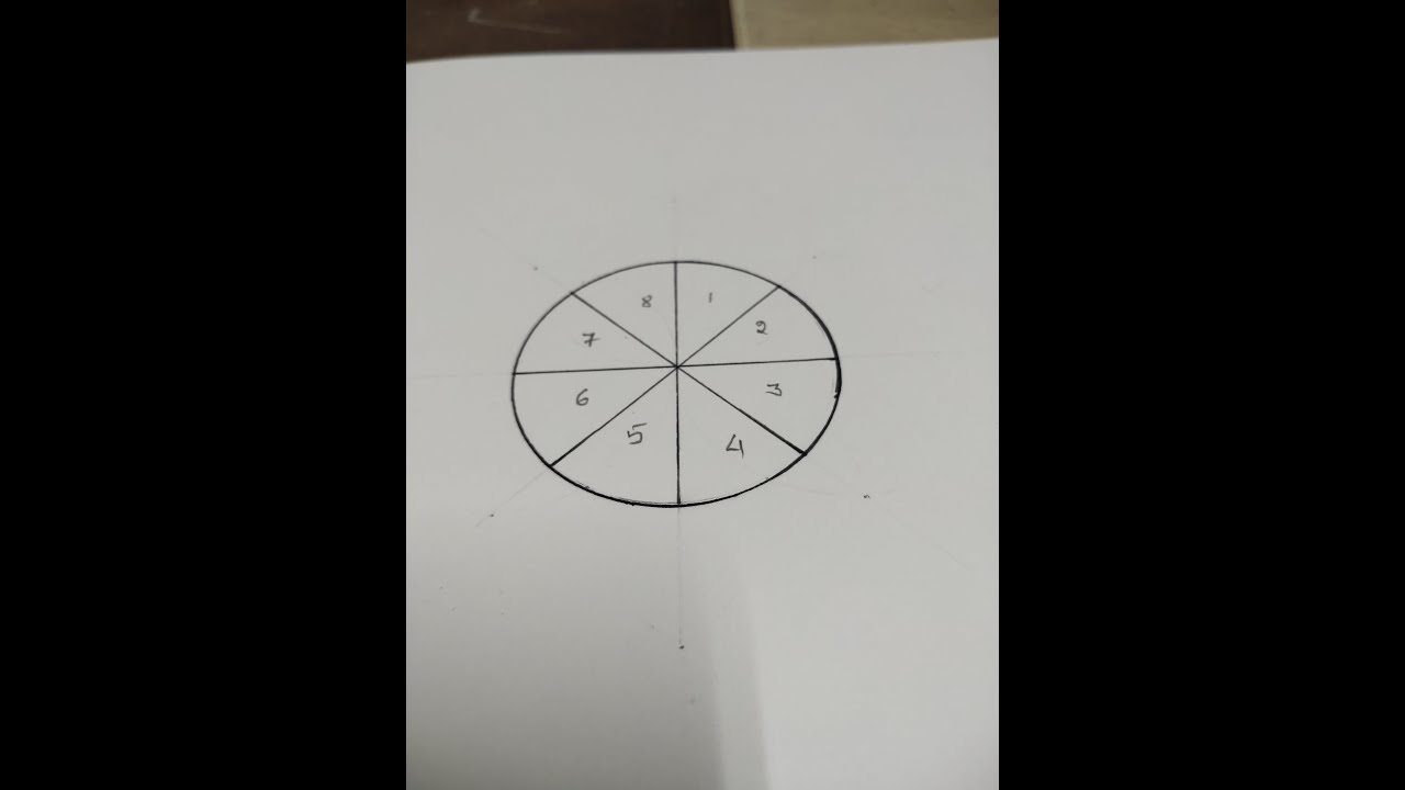 HOW TO DIVIDE A CIRCLE INTO 8 EQUAL SECTIONS | GEOMETRY ART | CIRCLE ...